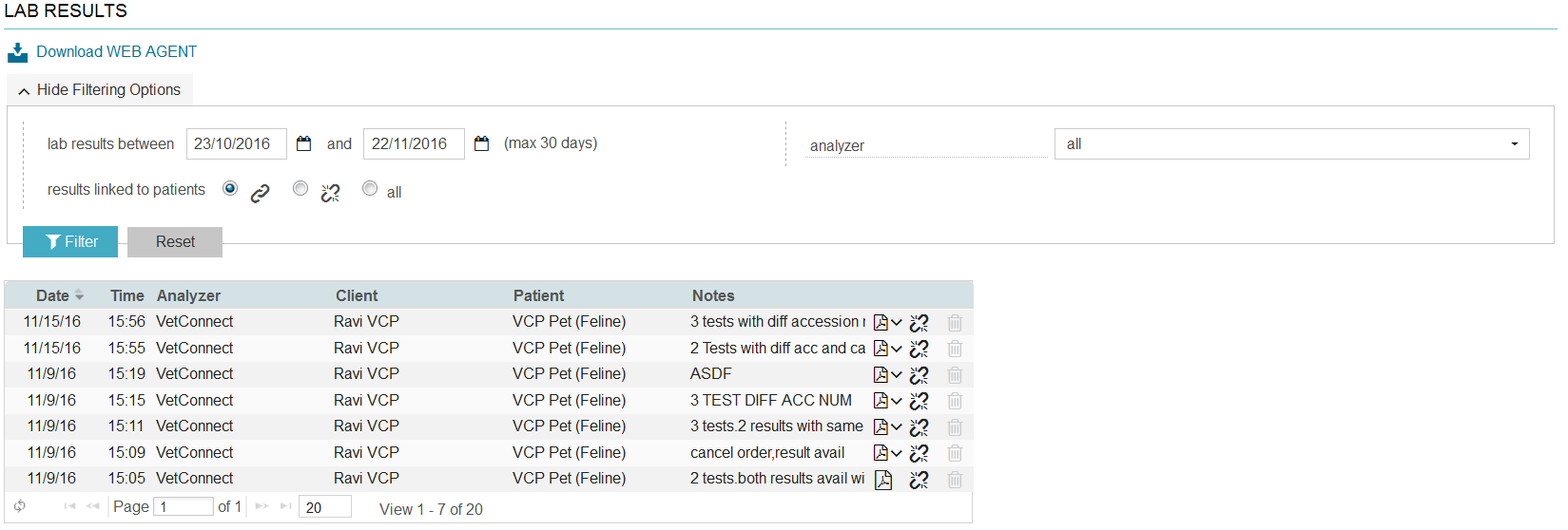 Worklist – Lab Results – Animana Knowledge Base