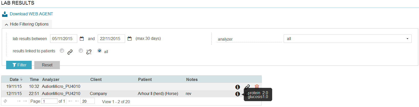 Worklist – Lab Results – Animana Knowledge Base