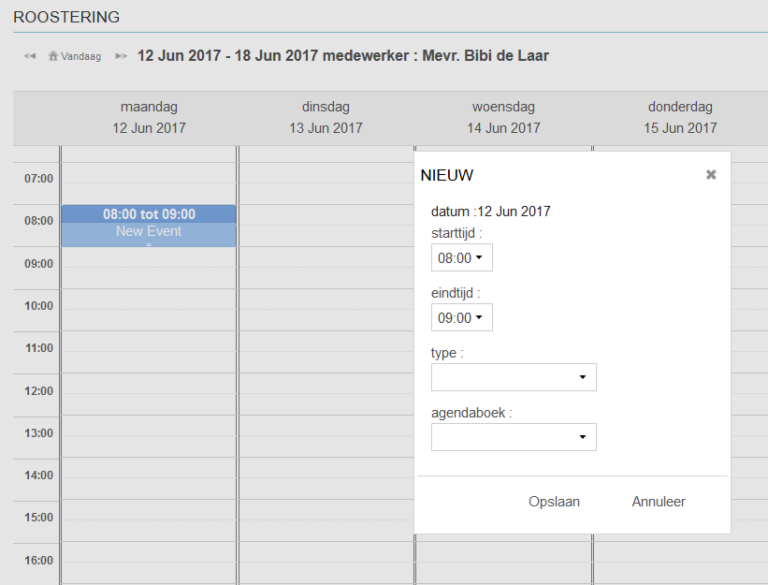 Hoe kan ik een werkrooster invoeren? – Animana help hub