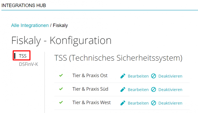 Wie kann ich die TSS Integration mit Fiskaly aktivieren? – Animana help hub