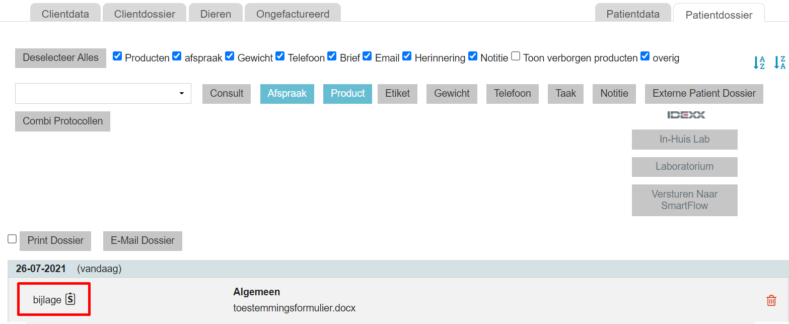 Hoe voeg ik een bijlage toe aan een patiënt- of koppeldossier ...