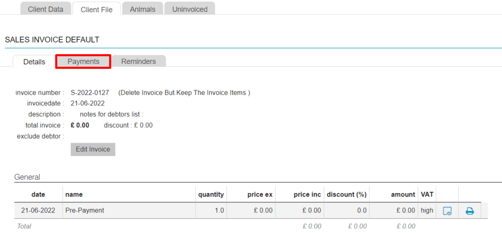 How do I process a pre-payment? – Animana help hub