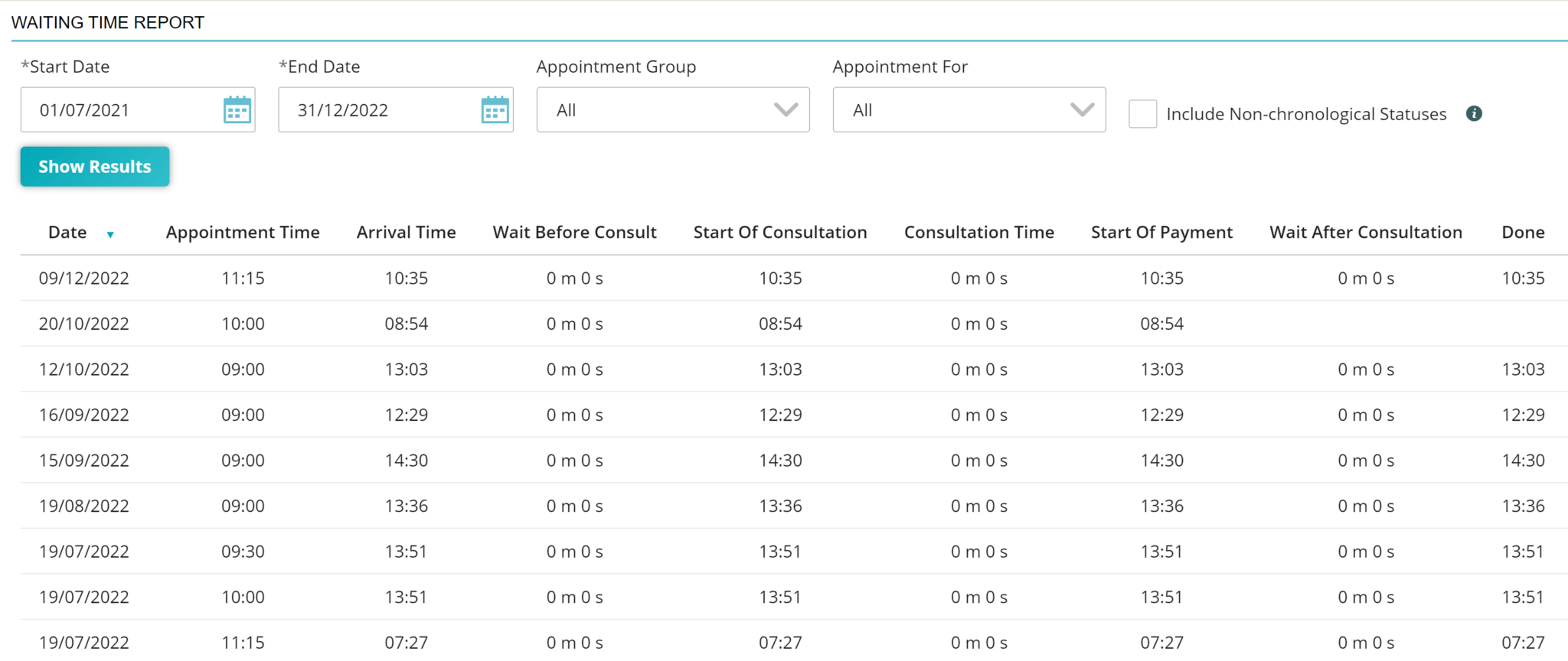 How do I generate a patient waiting time report? – Animana help hub